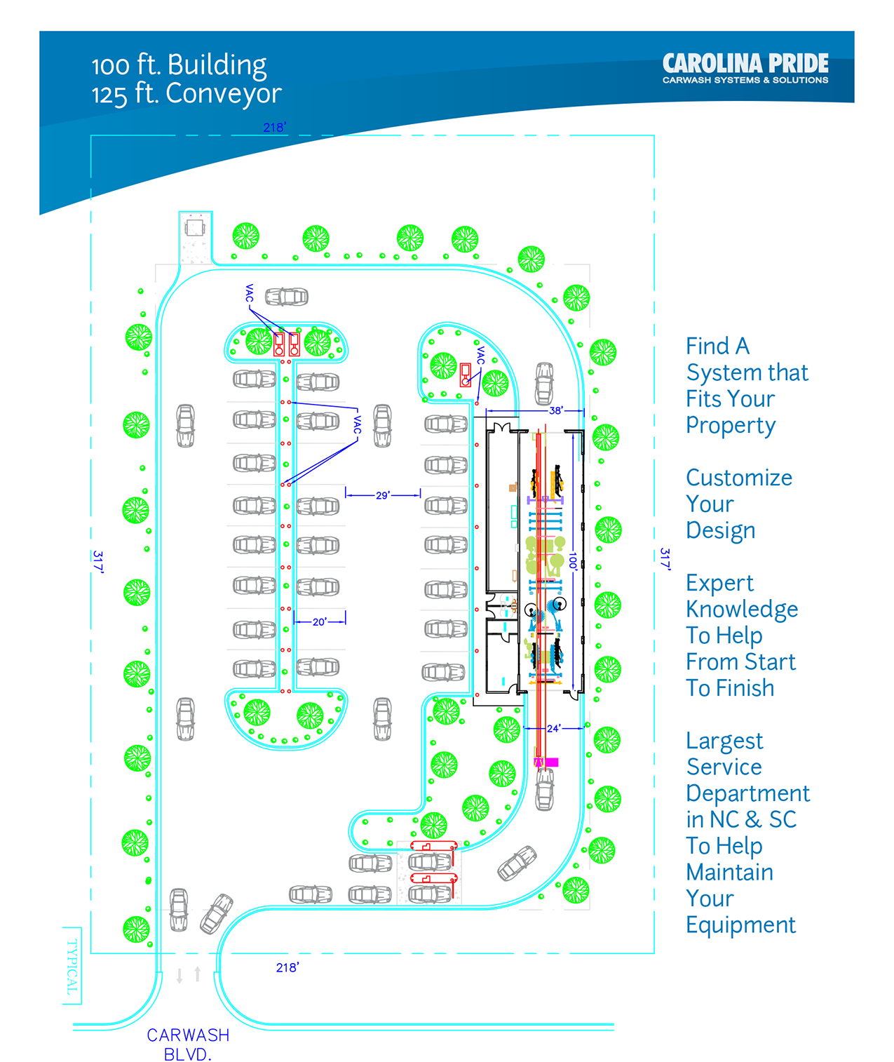 Tunnel Wash Layouts - Carolina Pride Carwash Inc. Tunnel Wash Layouts - Carolina Pride Carwash Inc.